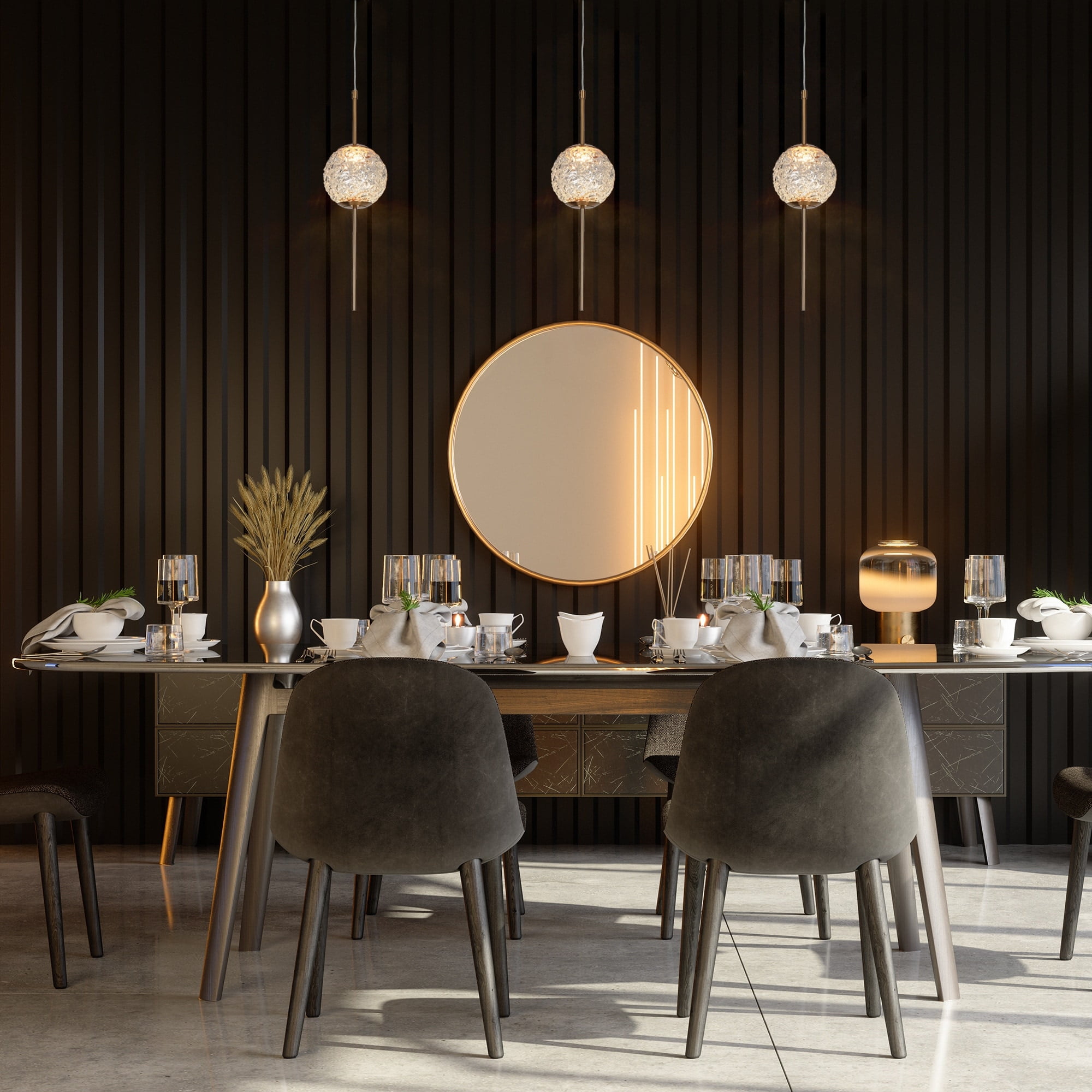 LNC Modern Glam LED 1-Light Gold Pendant Light for Kitchen Island ...