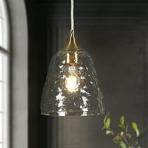 LNC Matte Black Modern/Contemporary Seeded Glass Cylinder LED Mini ...