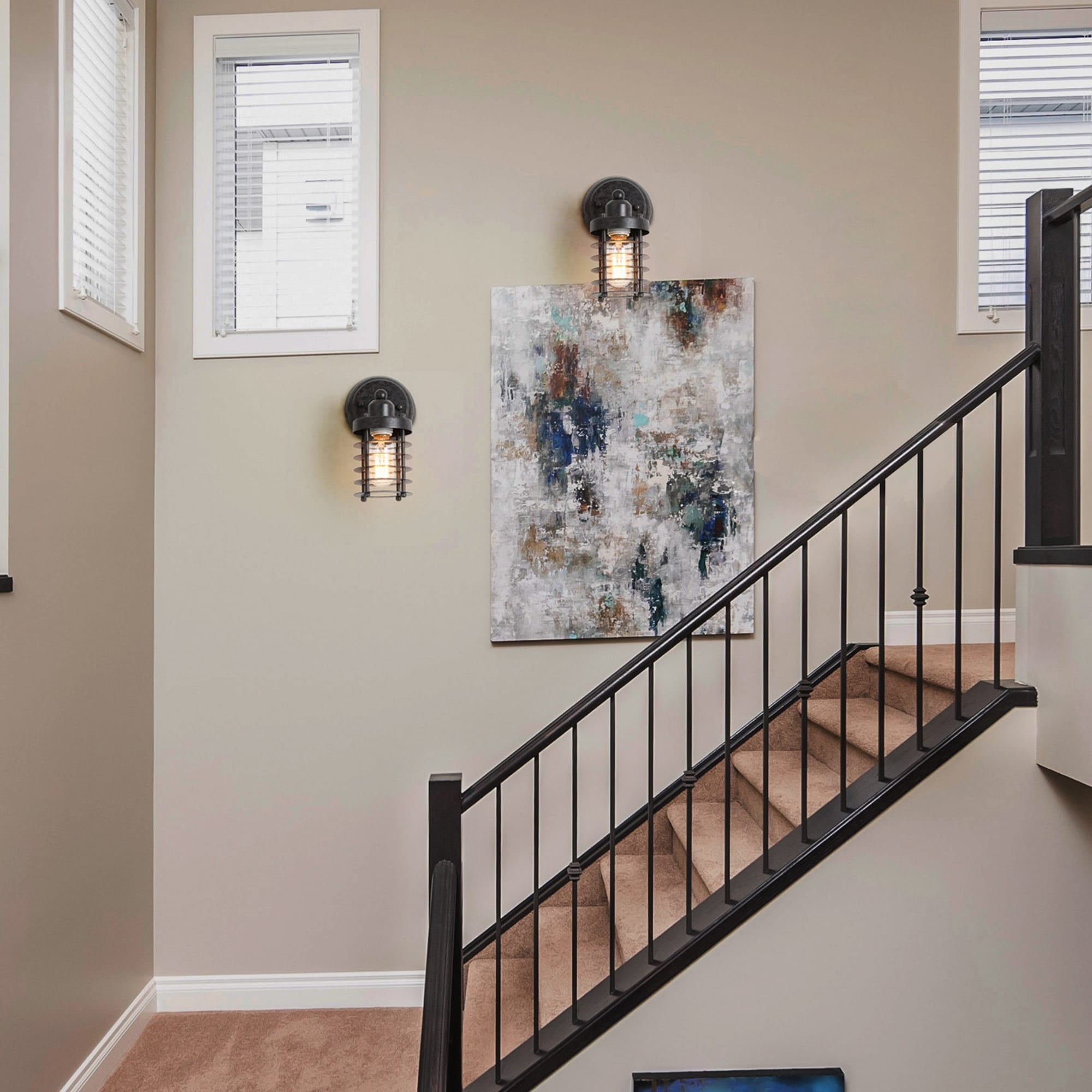 LNC Rustic Cylinder Cage Metal Wall Sconces Industrial Lights - W5"x H9.4"x E6.7" - Walmart.com