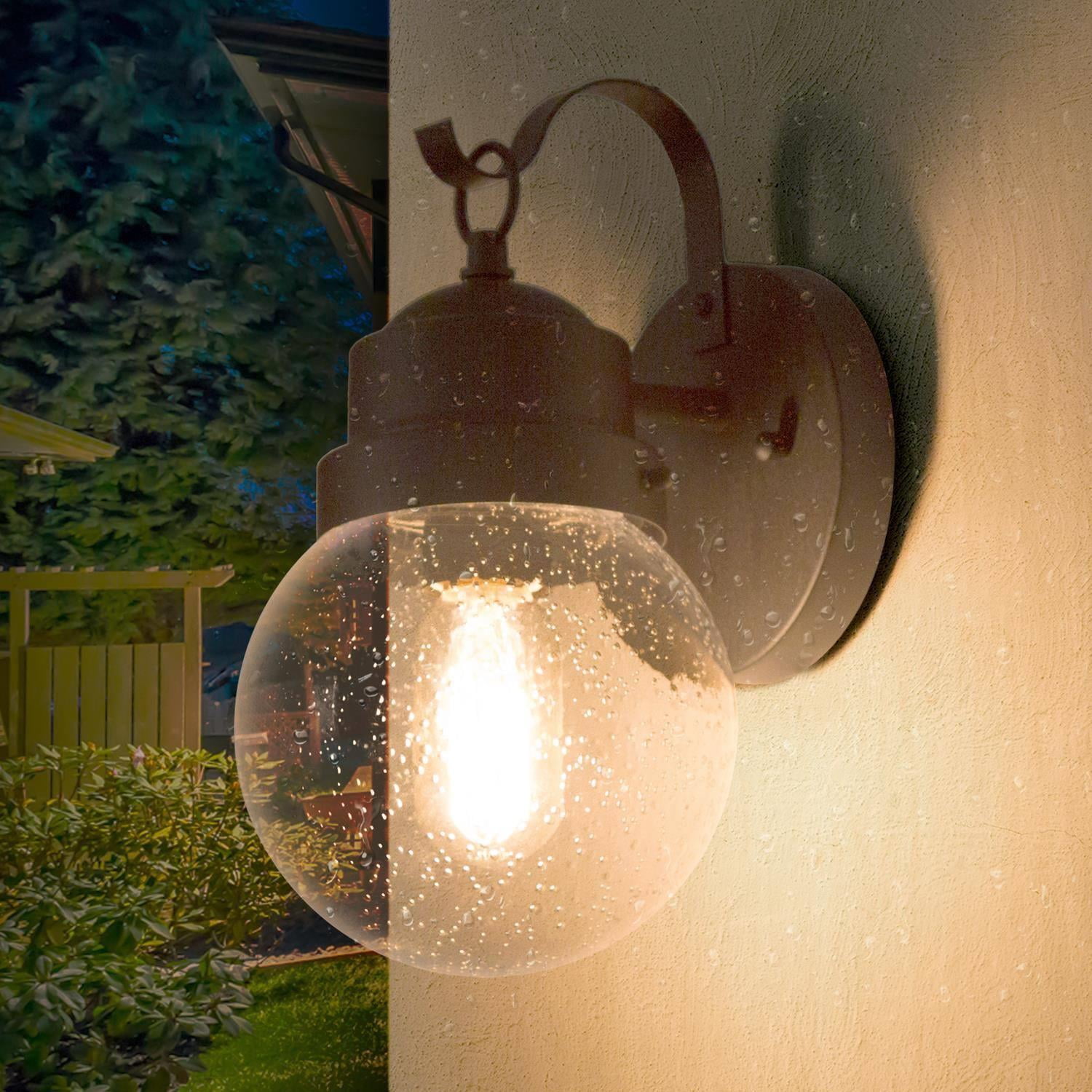 LNC Zalan 11-in H Sandy Black Seeded Glass Globe Modern/Contemporary ...