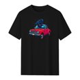 LNFAUEAPRINT Specter Climbing into Vintage Car Graphic Tee, Black ...