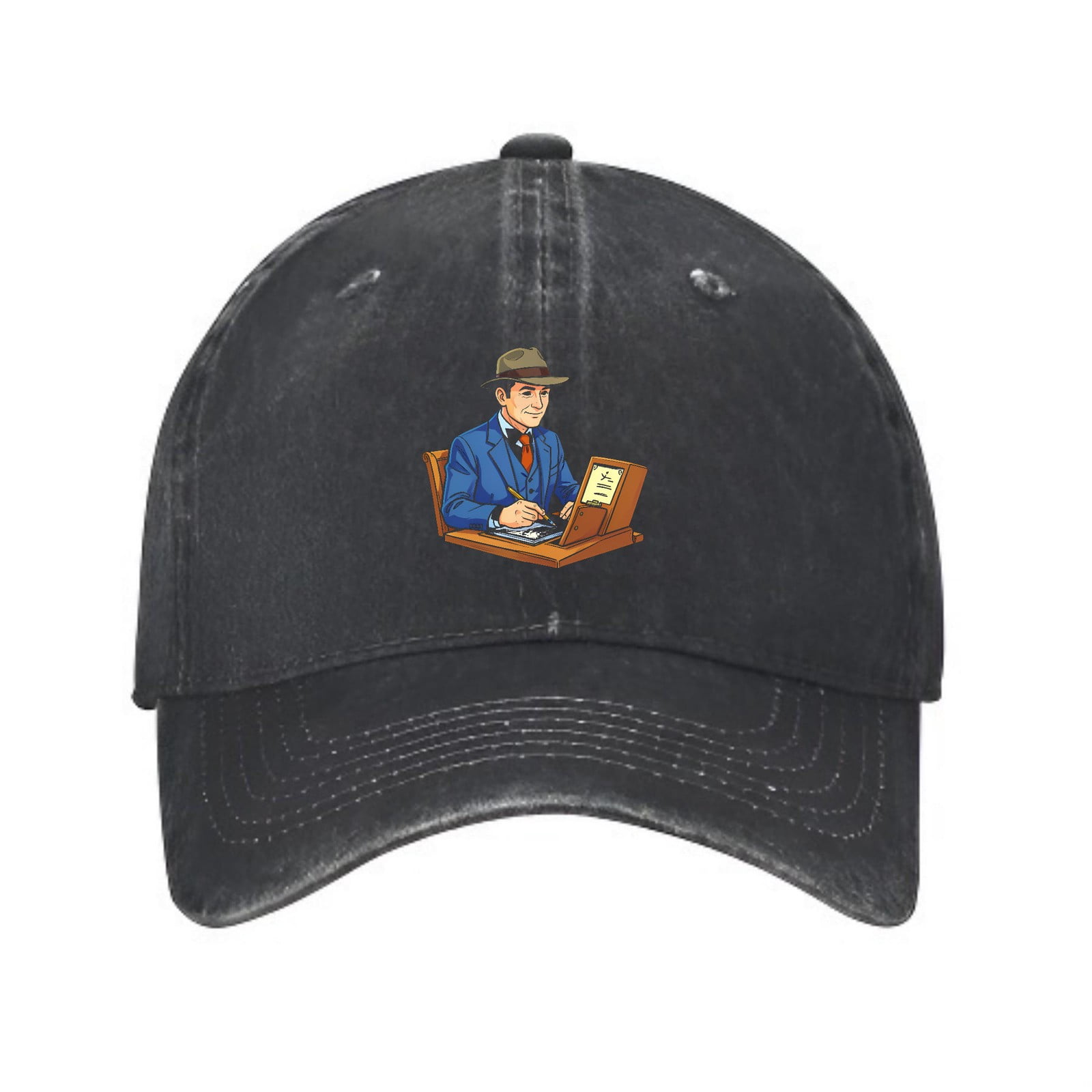 LNFAUEAPRINT Vintage Detective Baseball Cap, Washed Cotton Dad Hat ...