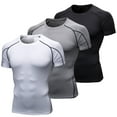 LNFINTDO 3 Pack Men's Compression Shirts for Running Workout Athletic ...