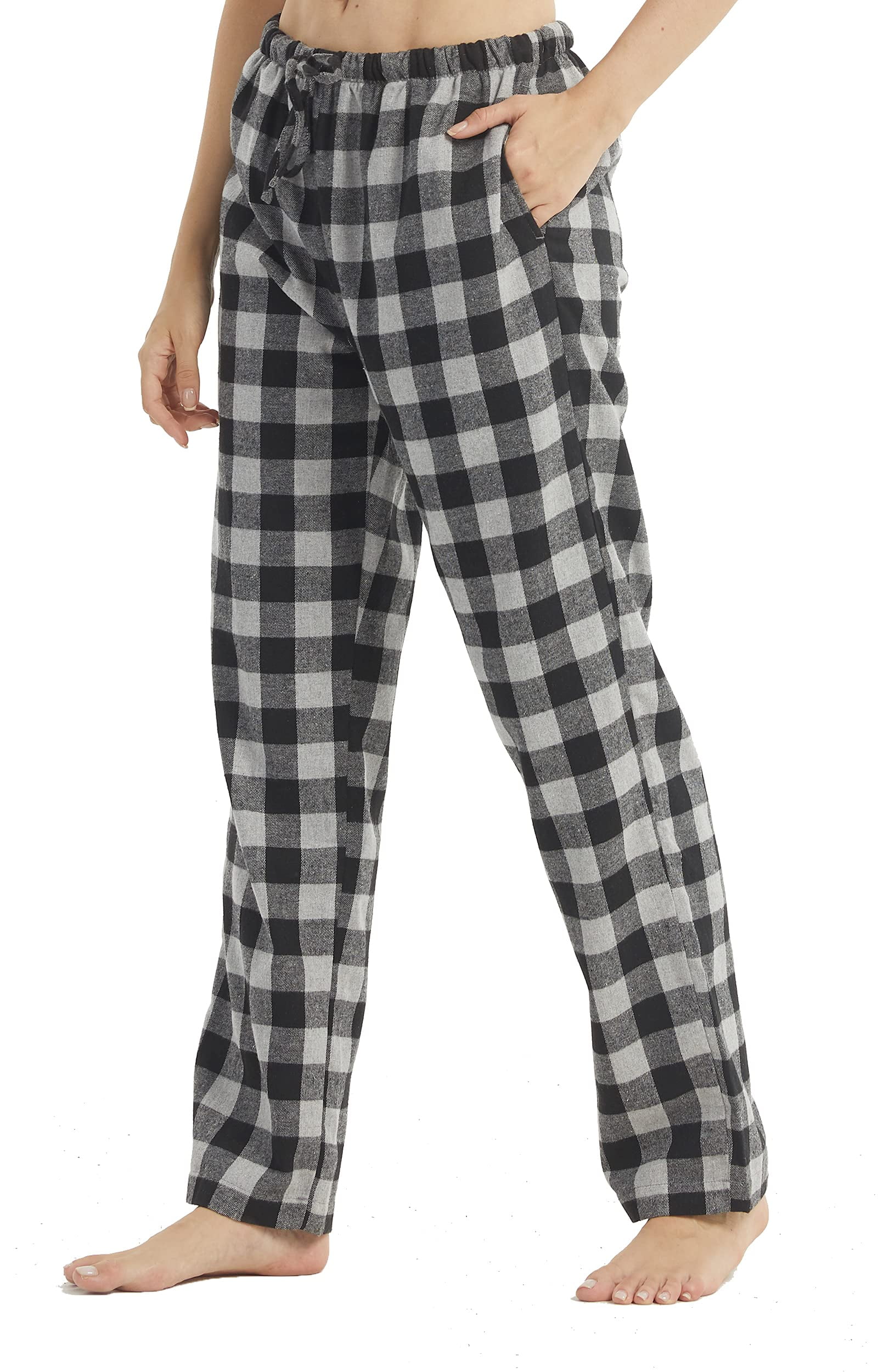 LNFINTDO Womens Flannel Pajama Pants Plaid Pajama Bottoms Pj Cotton ...
