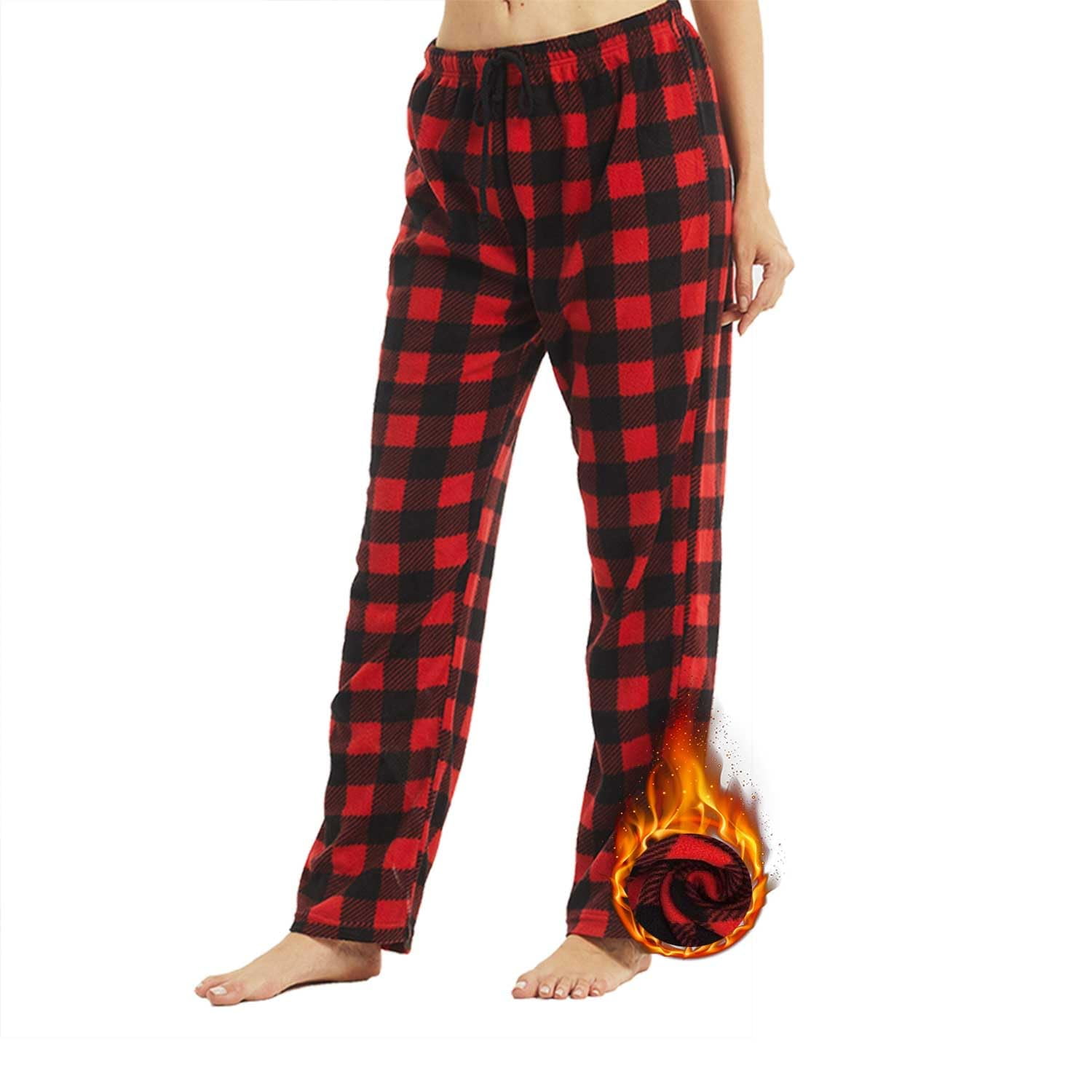 LNFINTDO Womens Pajama Pants Fleece Plaid Pjs Bottoms Ultra Soft Pj ...