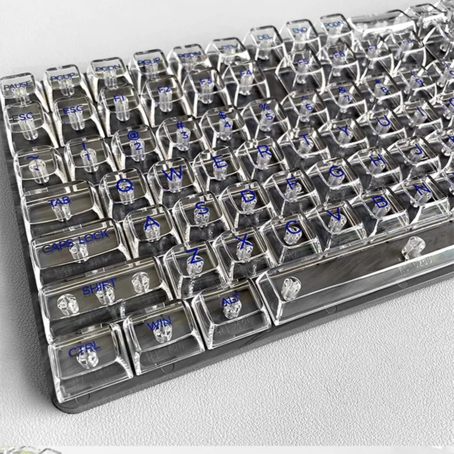 LNGHEJZ 132 Keys CBSA Profile Keycap Crystal Transparent Keycaps For MX ...