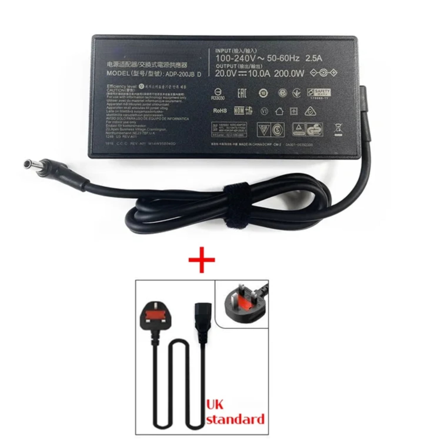 LNGHEJZ 20V 10A 200W Laptop AC Adapter Charger for Strix G17 G713QE ...