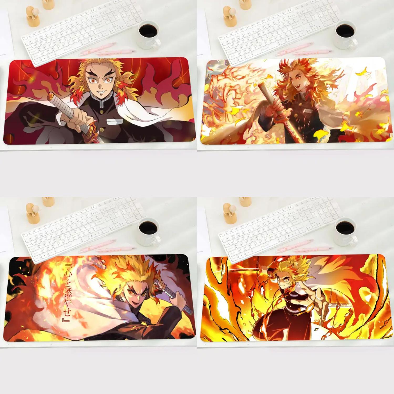 LNGHEJZ Demon Slayer Kyojuro Luxury Mouse Pad Large Anime Desk Mat ...