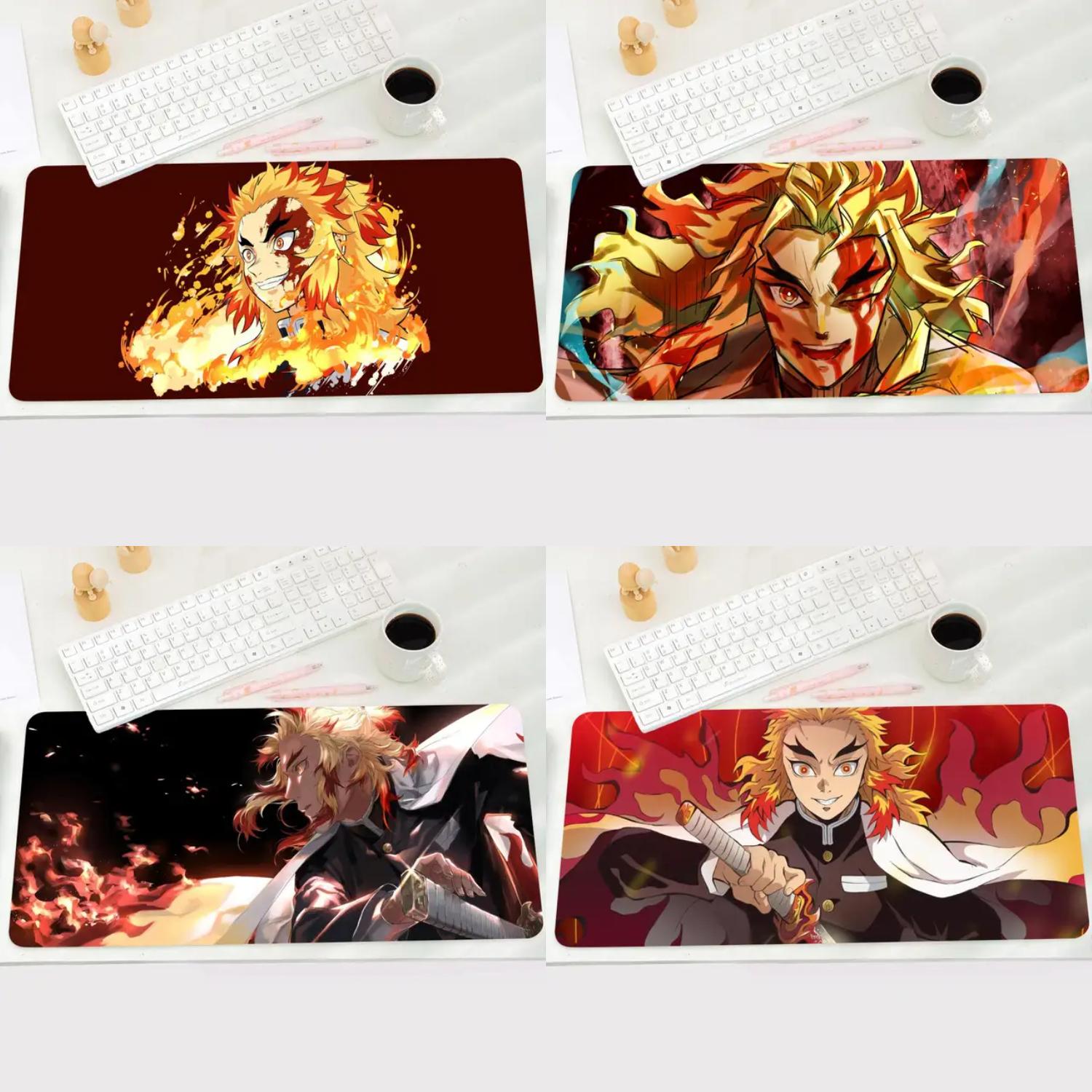 LNGHEJZ Demon Slayer Kyojuro Luxury Mouse Pad Large Anime Desk Mat ...