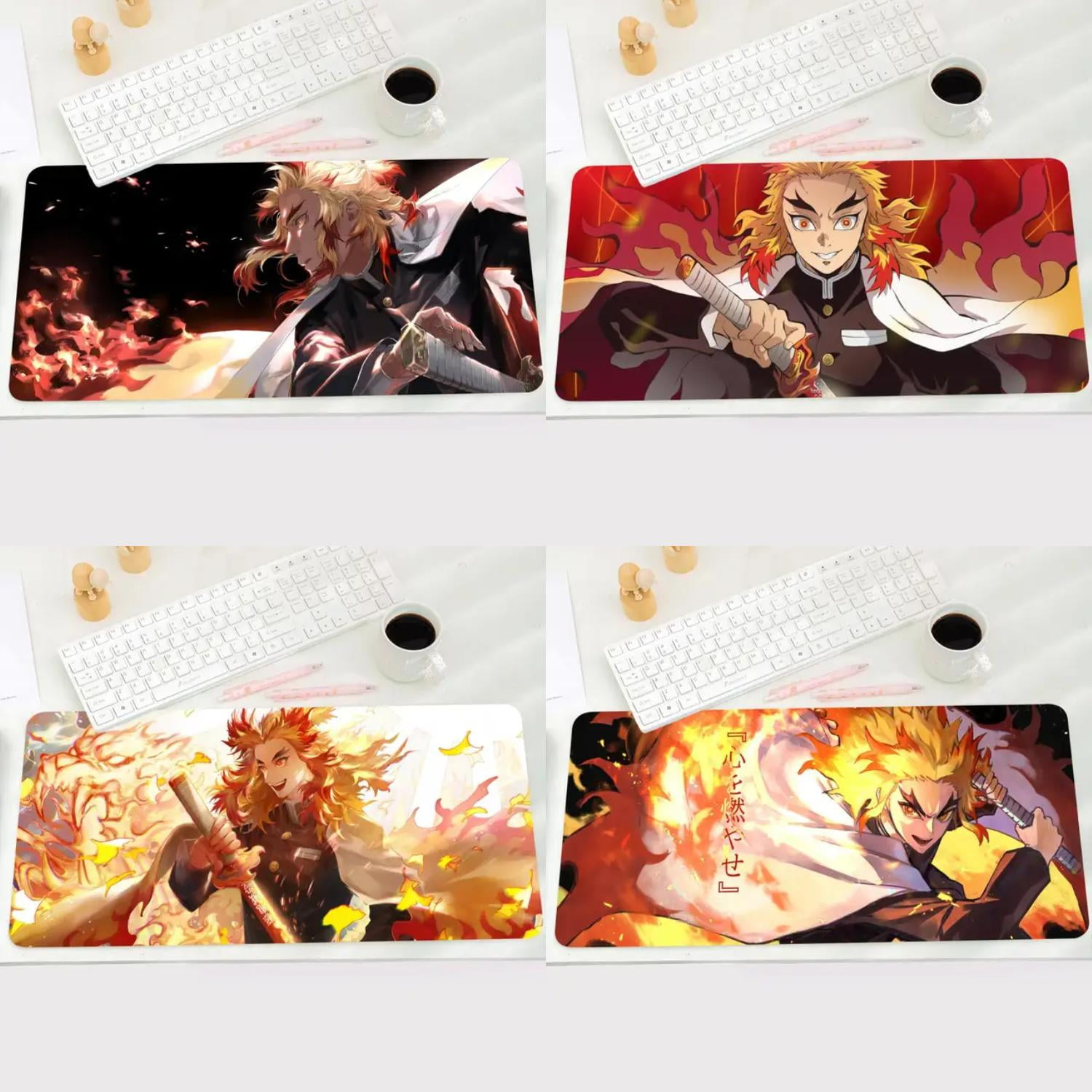 LNGHEJZ Demon Slayer Kyojuro Luxury Mouse Pad Large Anime Desk Mat ...