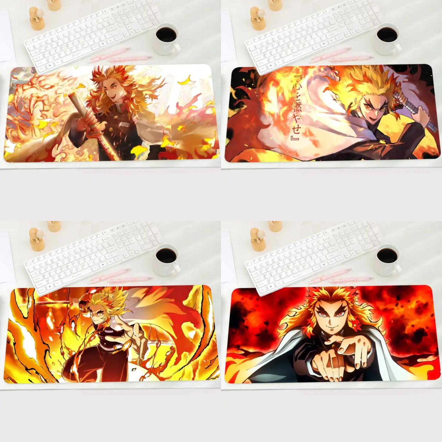LNGHEJZ Demon Slayer Kyojuro Luxury Mouse Pad Large Anime Desk Mat ...