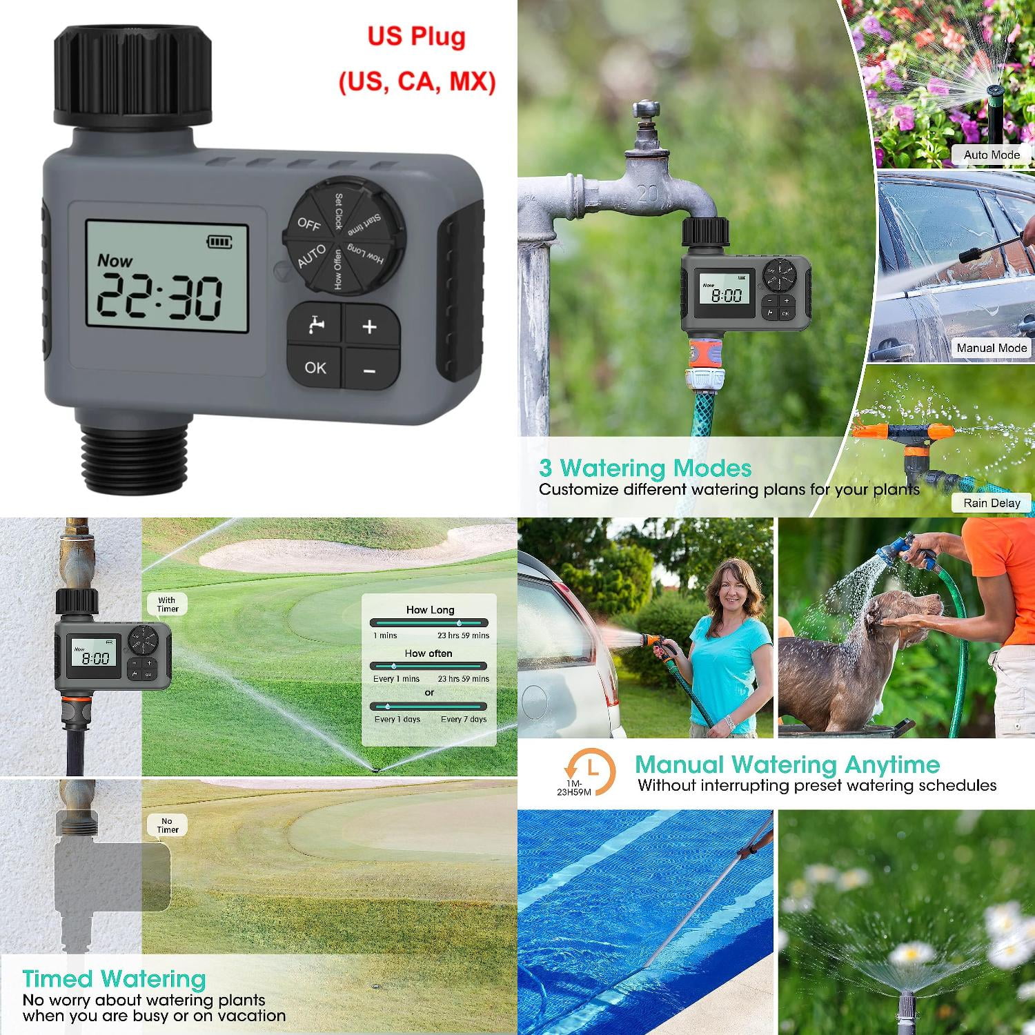 LNGHEJZ Efficient and Intelligent Electronic Water Timer - Effortless ...