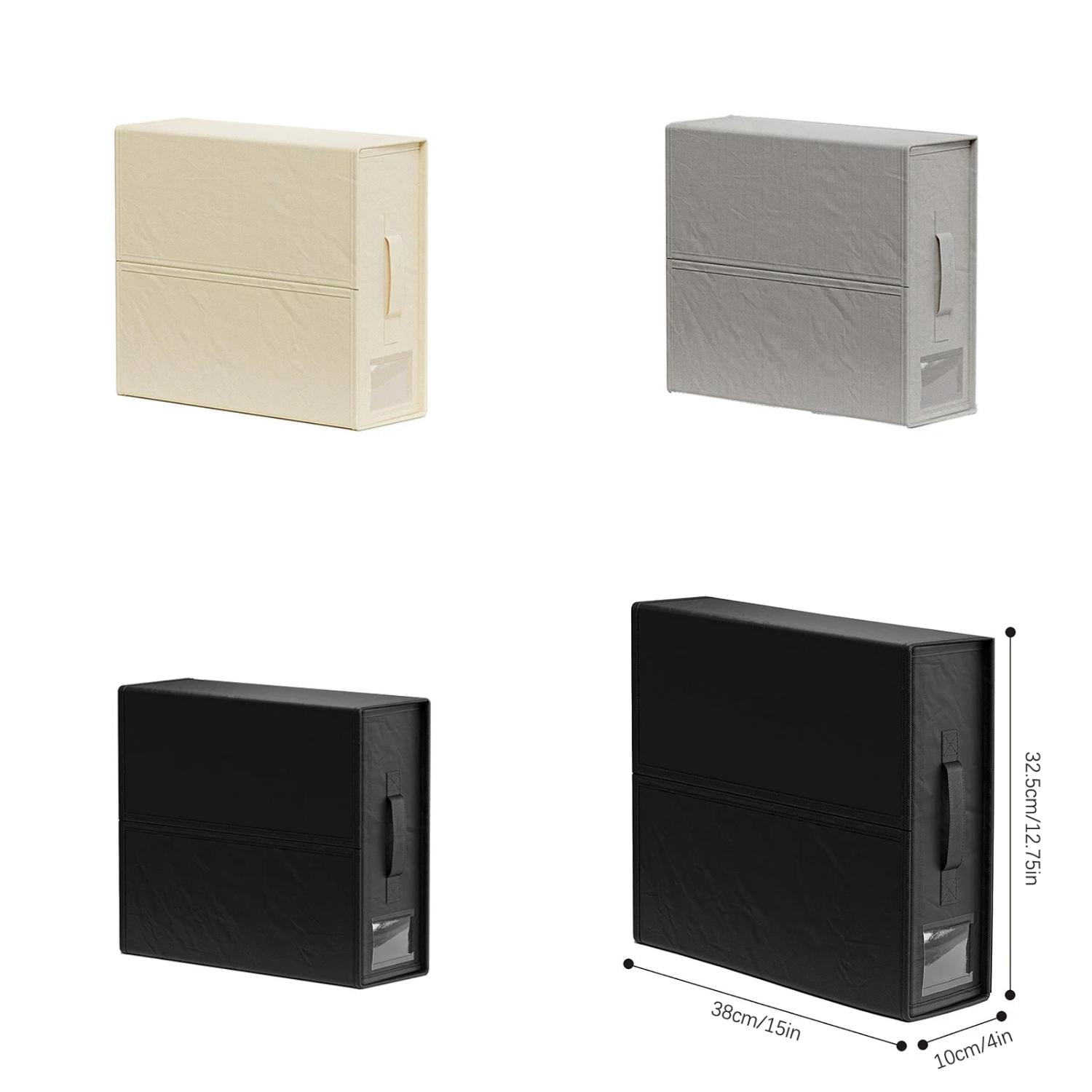 LNGHEJZ Foldable Linen Fabric Bedding Organizer Bins for Bed Sheets ...