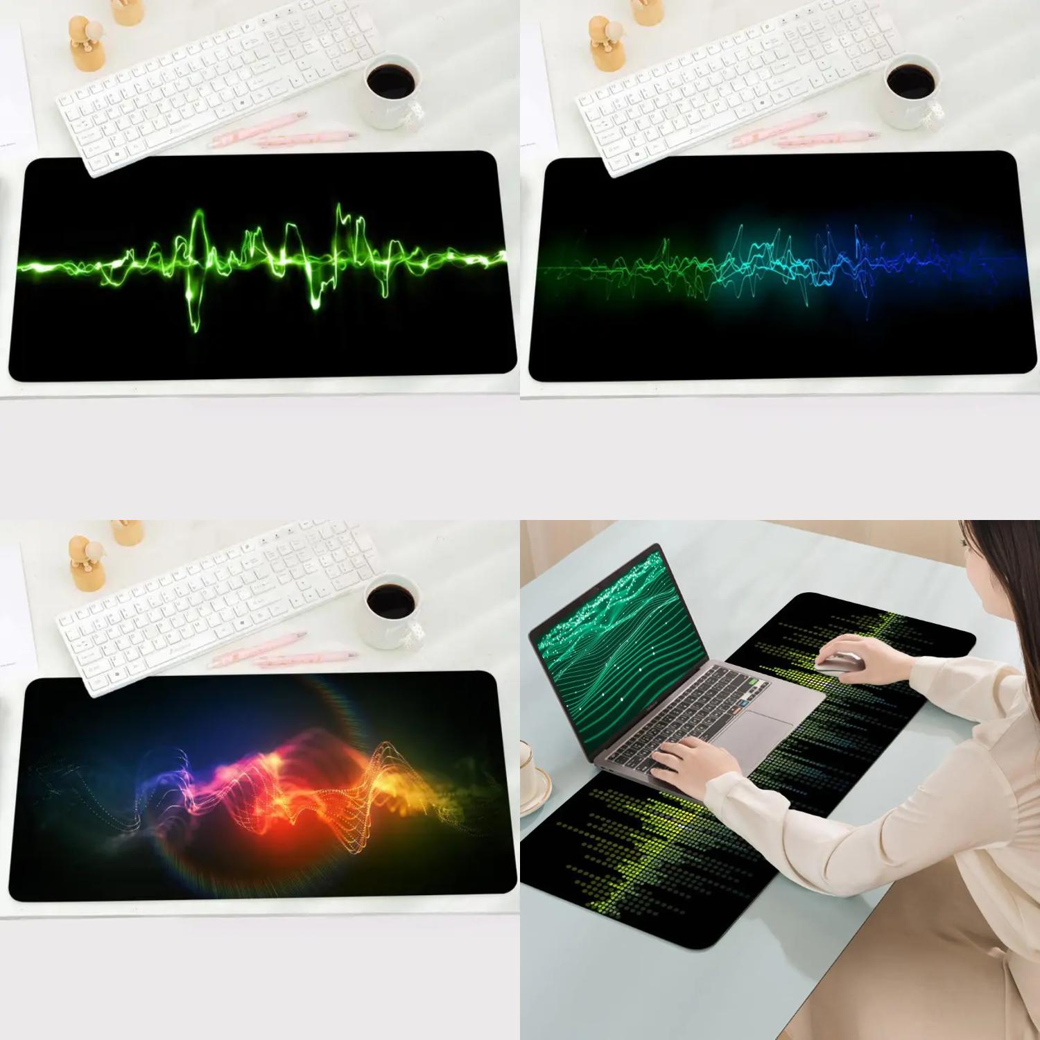 LNGHEJZ Luxury Radio Waves Cool Mouse Pad Large Anime Desk Mat Luxury ...