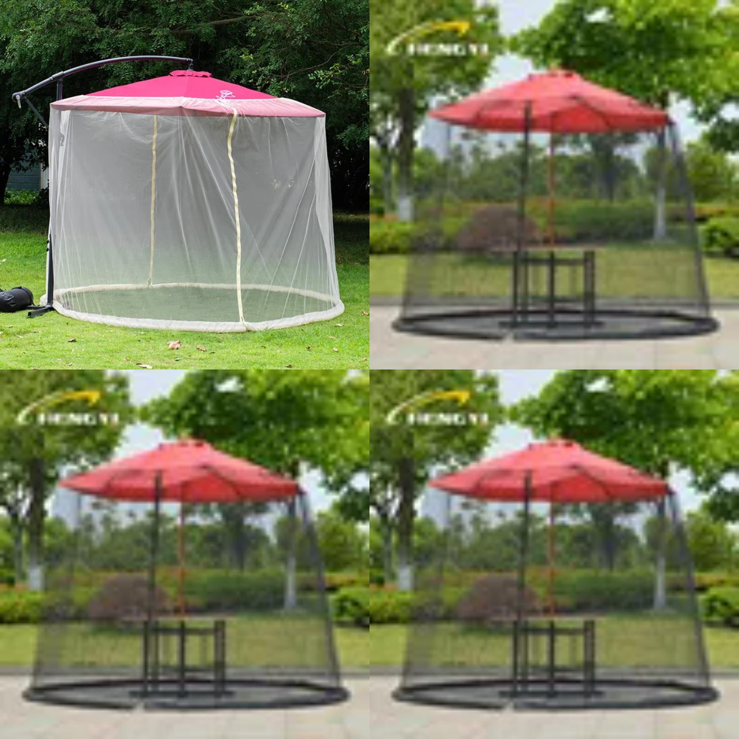 LNGHEJZ Outdoor Anti-mosquito Umbrella Parasol Mosquito Net Cover Mesh ...