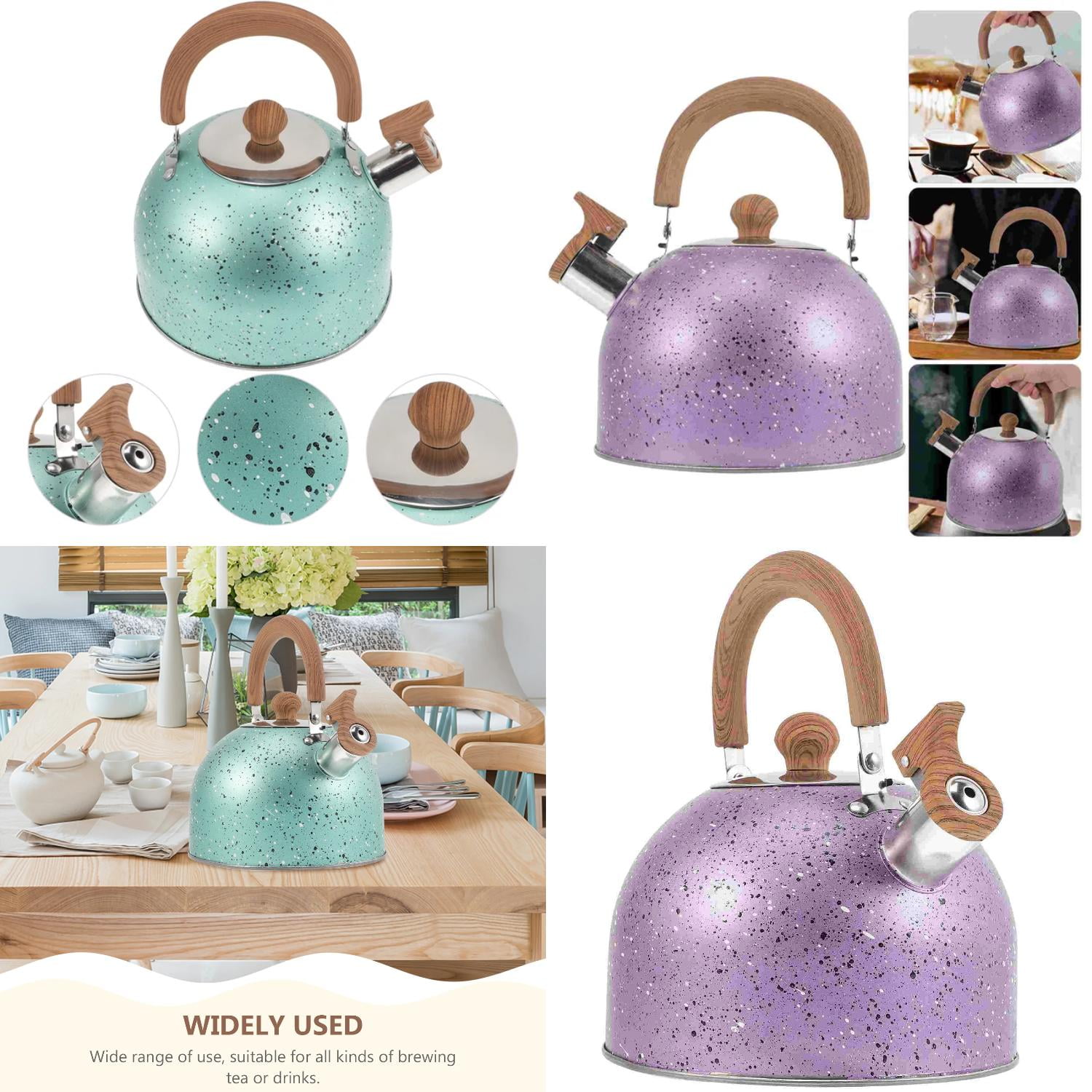 LNGHEJZ Practical Purple Glass Tea Maker Kettle - Household Coffee Pot ...