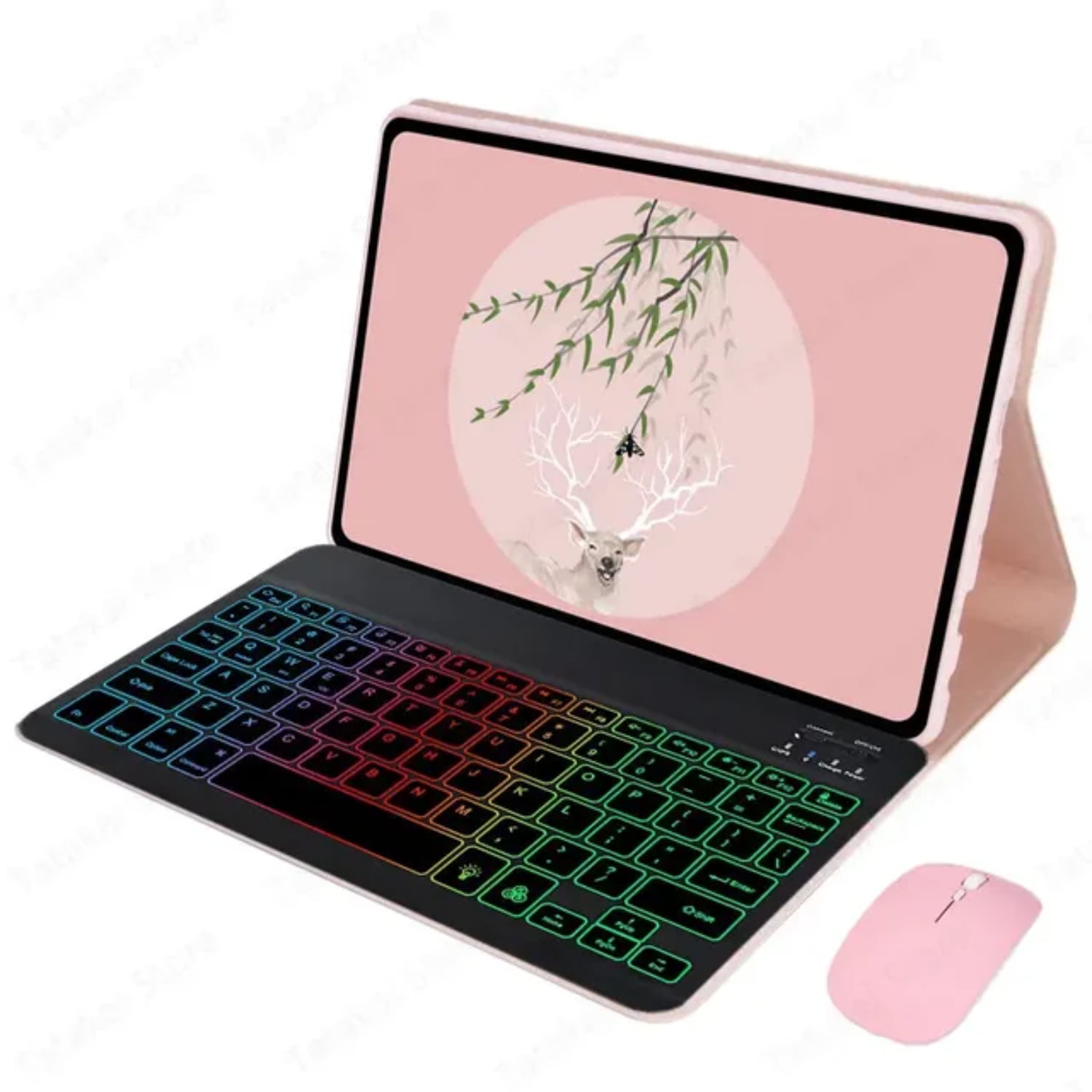 LNGHEJZ Premium Colorful Rainbow Backlit AZERTY French Layout Keyboard ...