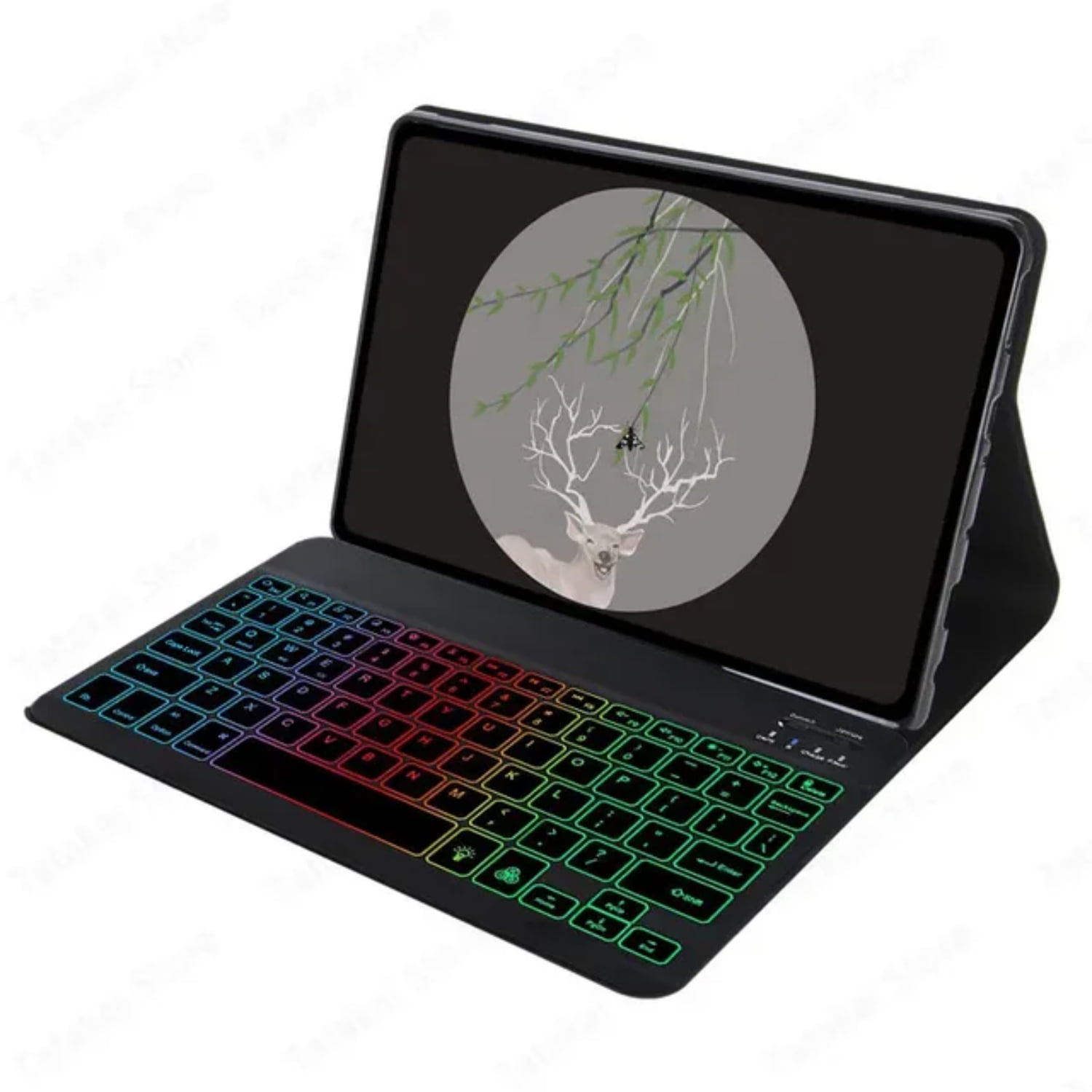 LNGHEJZ Premium Colorful Rainbow Backlit AZERTY French Layout Keyboard ...