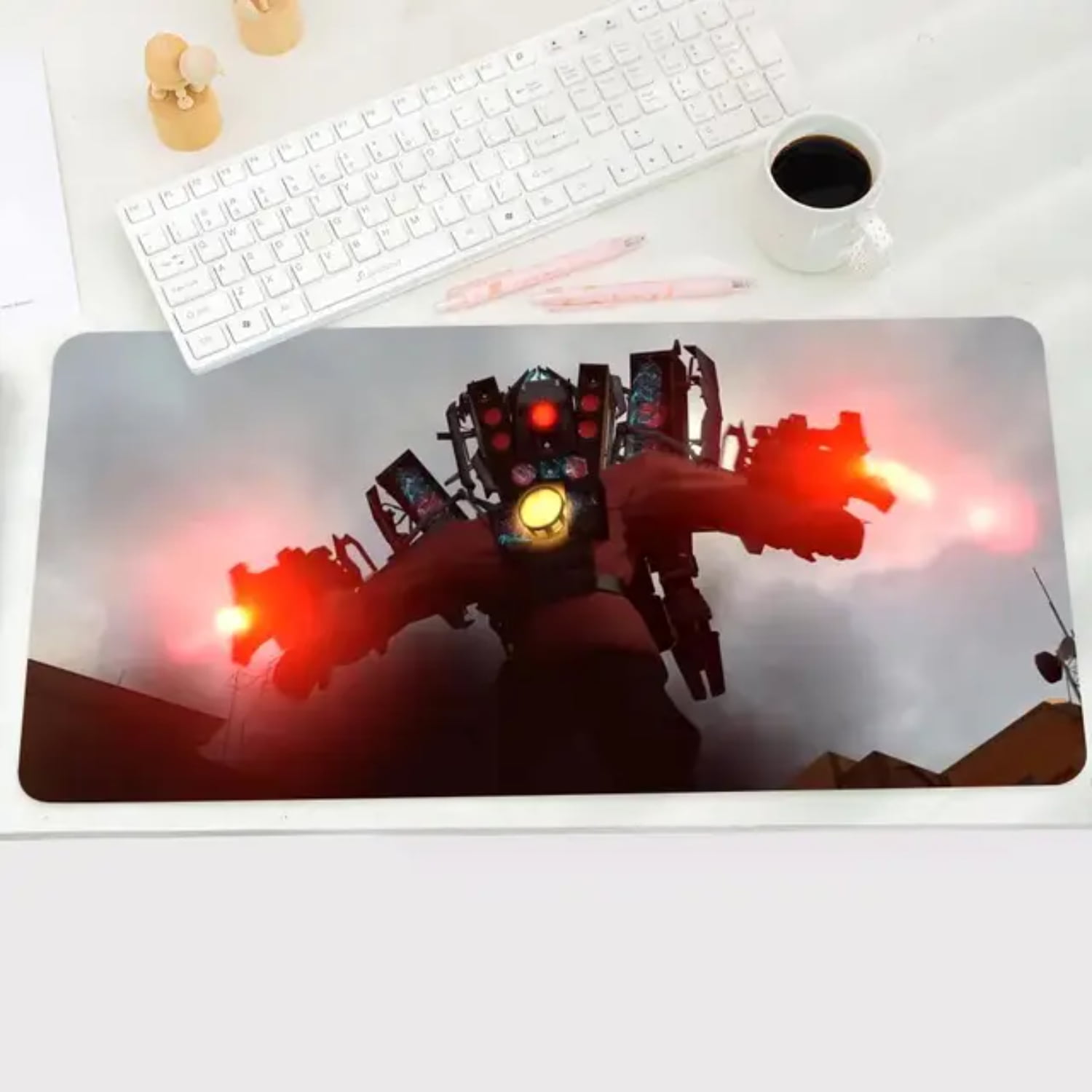 LNGHEJZ Skibidi Toilet TV Camera Cool Mouse Pad Large Anime Desk Mat ...