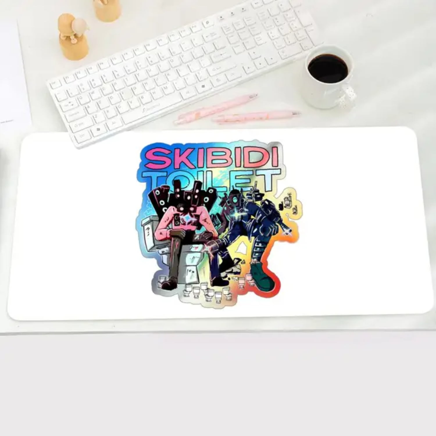 LNGHEJZ Skibidi Toilet TV Camera Cool Mouse Pad Large Anime Desk Mat ...