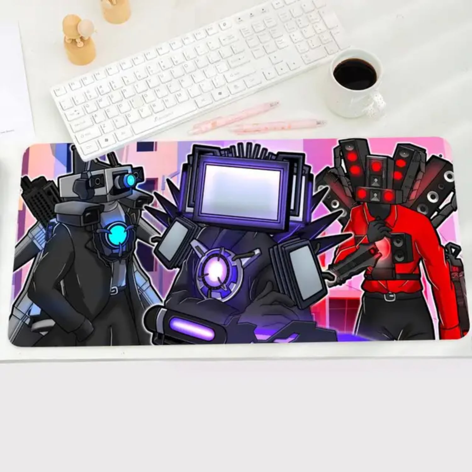 LNGHEJZ Skibidi Toilet TV Camera Cool Mouse Pad Large Anime Desk Mat ...