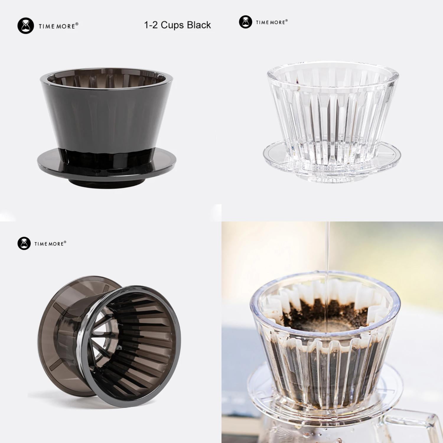 LNGHEJZ Wave Crystal Eye PCTG Coffee Filter B75 Dripper: Enhance Pour Over Coffee Maker Flat ...