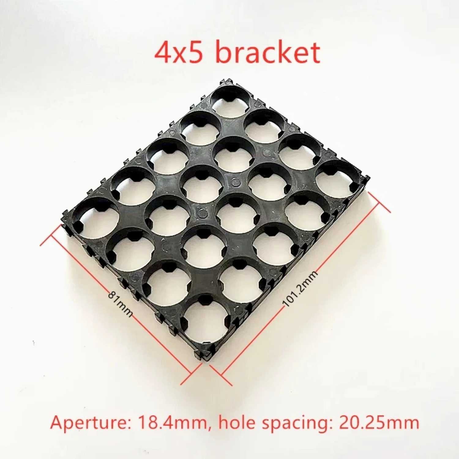 LNGHESM 18650 Lithium Battery Holder Cylindrical Anti Vibration Plastic ...