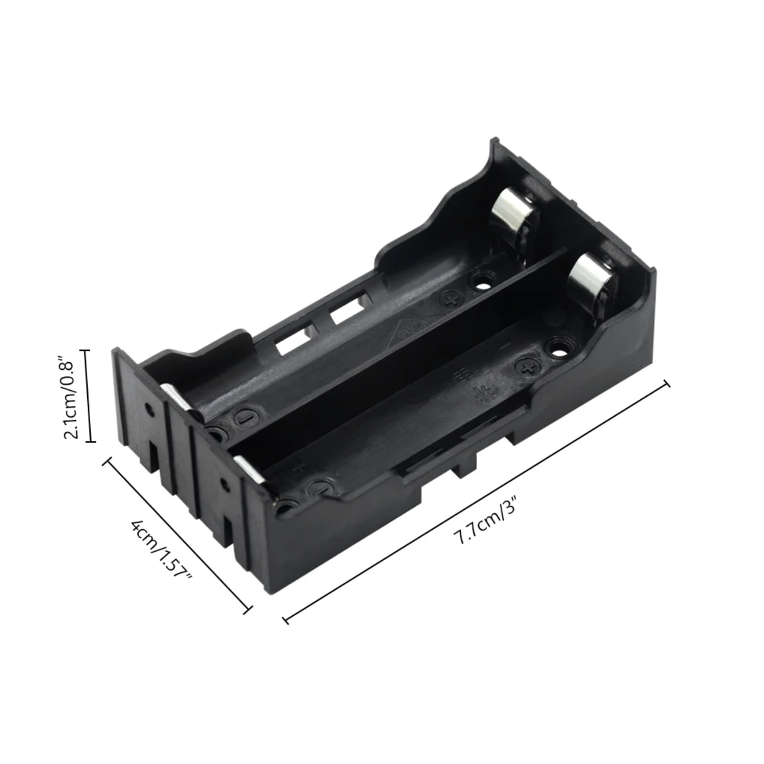 LNGHESM Battery Box Case Holder Leads DIY 18650 Battery Clip Holder ...