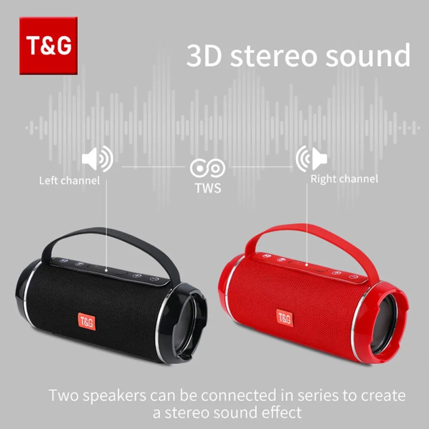 LNGHESM Bluetooth Speaker TG116c TWS Wireless Powerful Box Portable Outdoor Speakers Waterproof ...