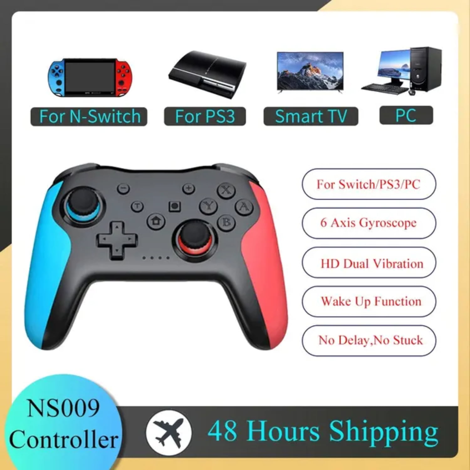 Lnghesm Gaminja Ns009 Bluetooth Game Controller Wireless Gamepad