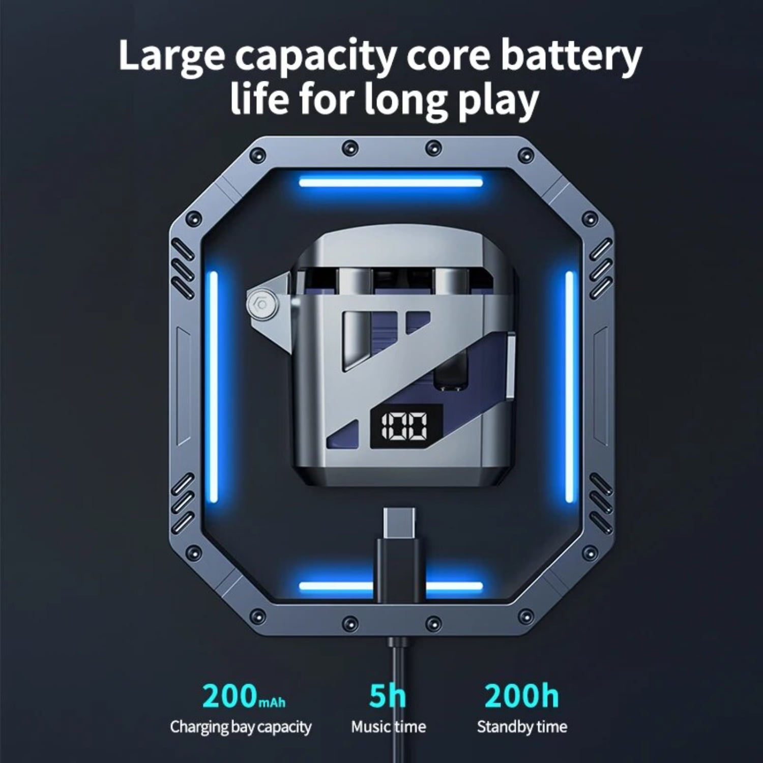 LNGHESM GT02 TWS Headphones Bluetooth Earphone Earbuds Wireless Headset ...