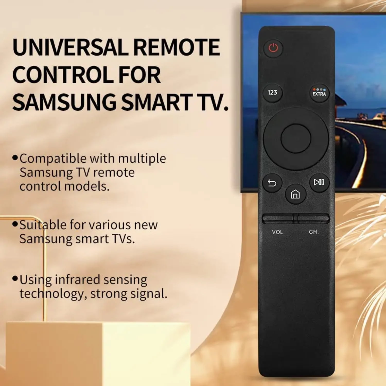 LNGHESM High Quality Replacement BN59 01259B Remote Control for Samsung 4K UHD TV Series 6 ...