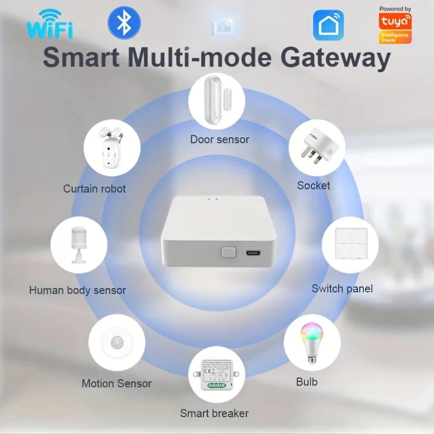 LNGHESM Multi ZigBee Bluetooth Hub Wireless Smart Appliances Remote ...