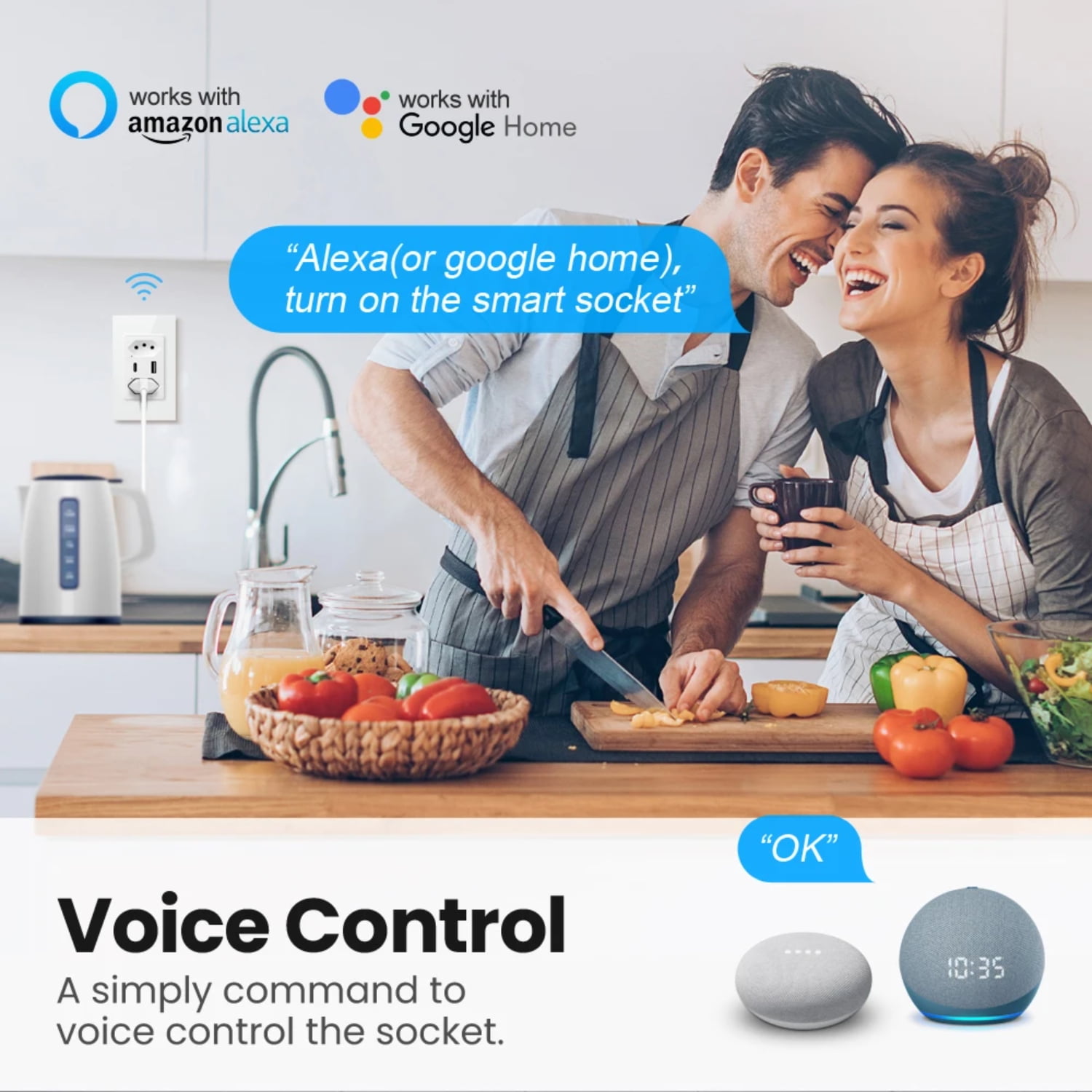 LNGHESM WiFi/ZigBee Brazil Smart Wall Socket With USB/Type C Ports ...