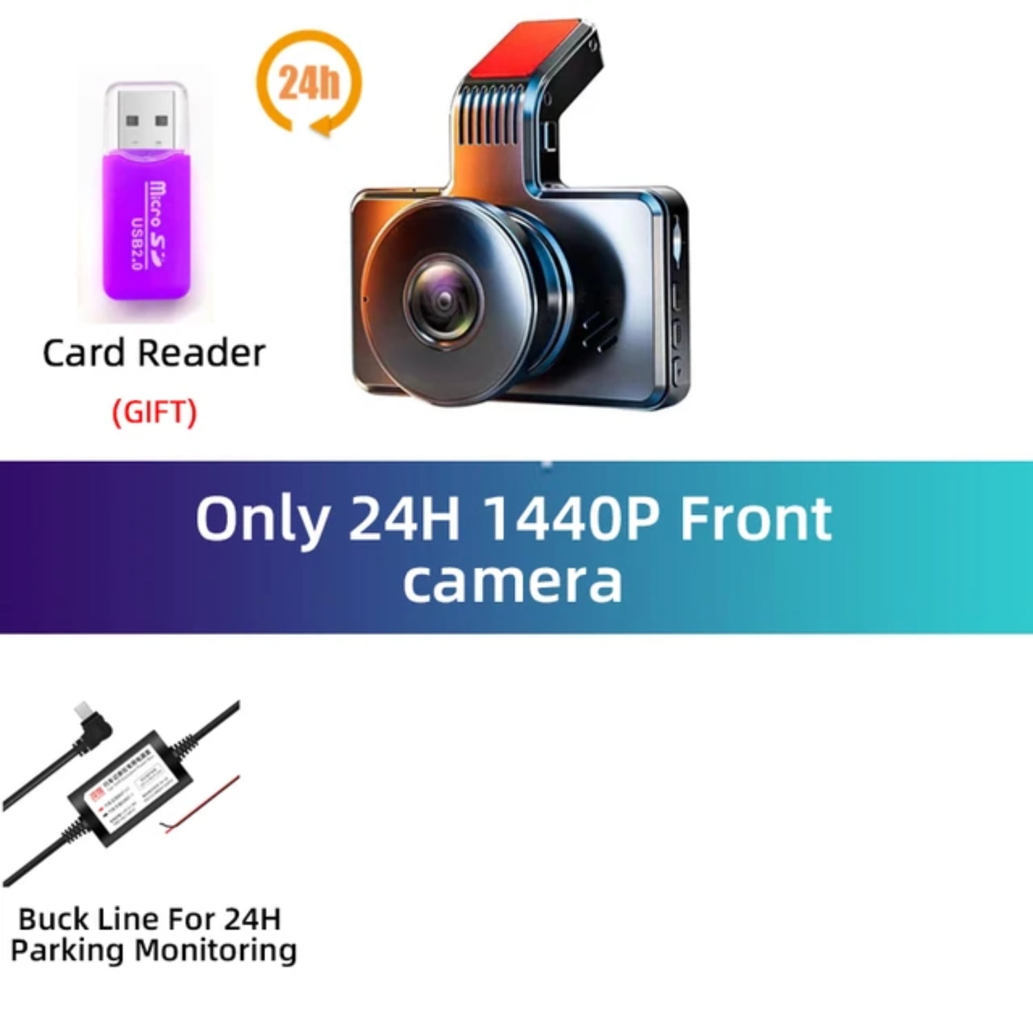 LNGKAI 4K Dual Lens Car DVR Front and Rear Camera Recorder Black Box ...