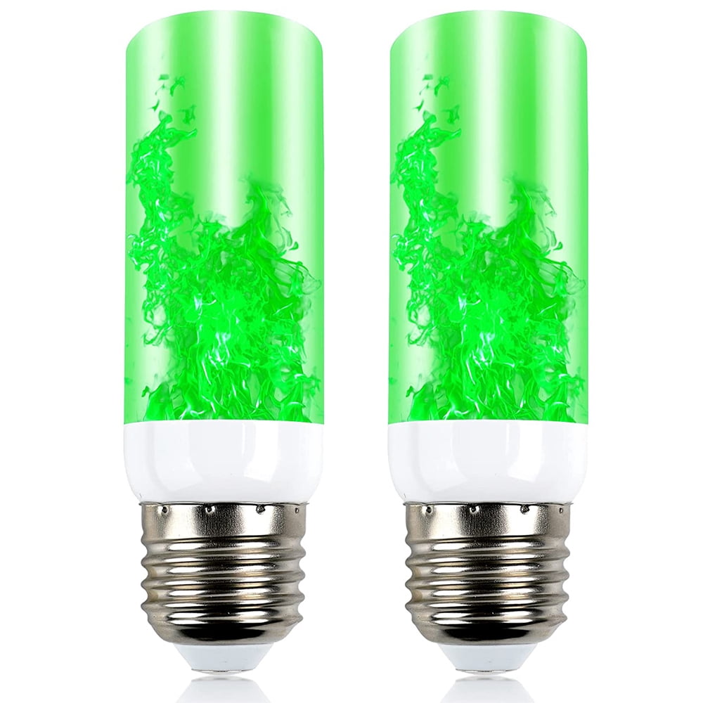 LNGOOR 2 Pcs Led Flame Light Bulb 3 Modes Fire Light Bulb E26 E27 Base ...