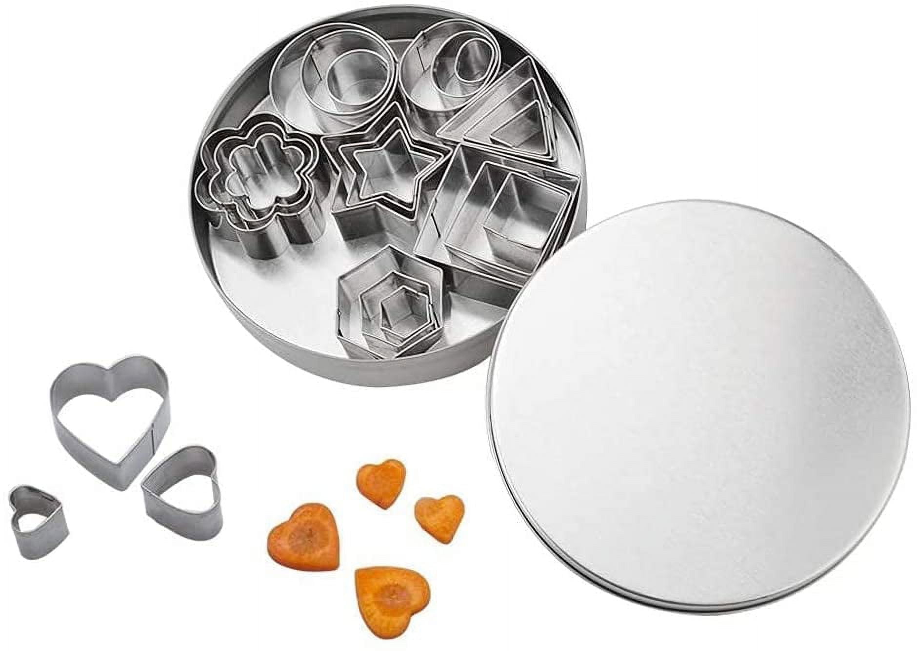 LNGOOR 24pcs Mini Baking Tools Moulds Stainless Steel Cookie Cutters ...