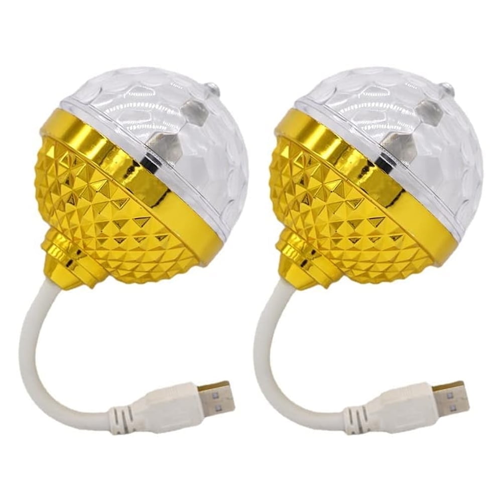 LNGOOR 2Pcs Colorful Rotating Magic Ball Light Colorful Disco Rotating ...