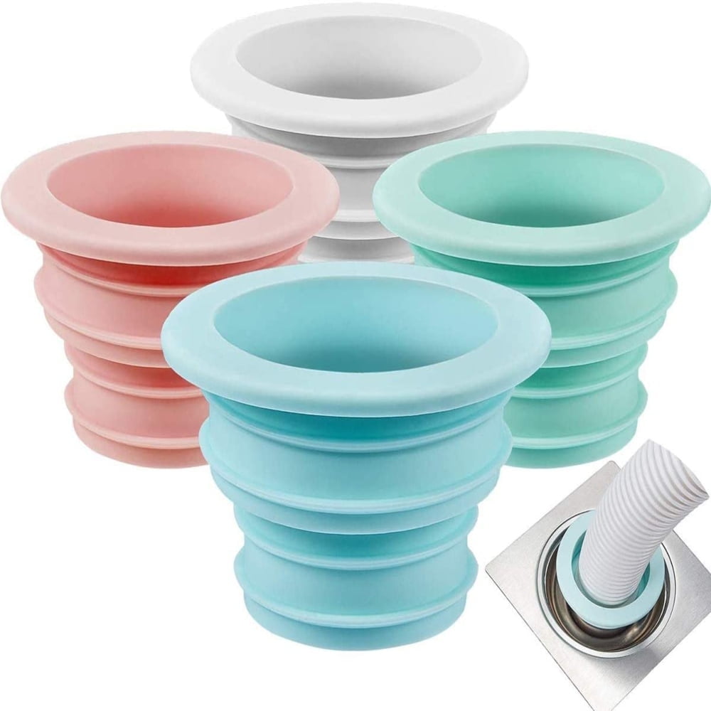 LNGOOR 4 Pieces Drain Pipe Sewer Seal Rings Deodorant Silicone Ring ...