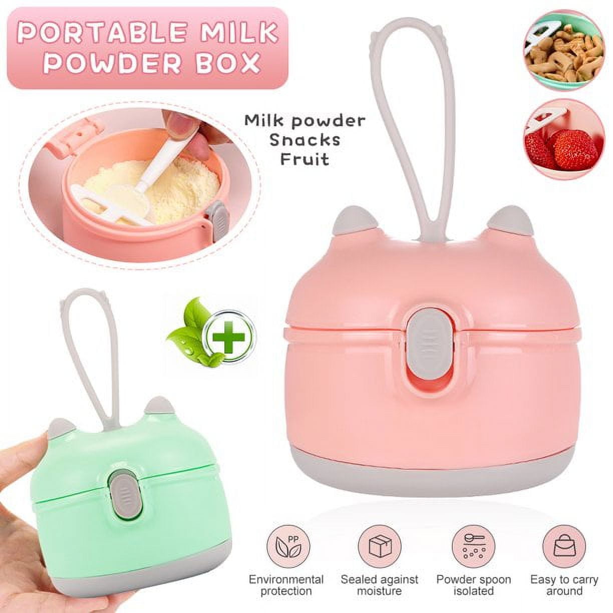 LNGOOR Portable Formula Dispenser With Scoop, Double Layer Milk Powder ...
