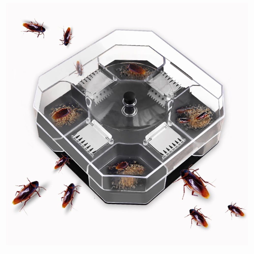 LNGOOR Indoor Kitchen Trapper, Cockroach Trap with Baits, Reusable Non ...