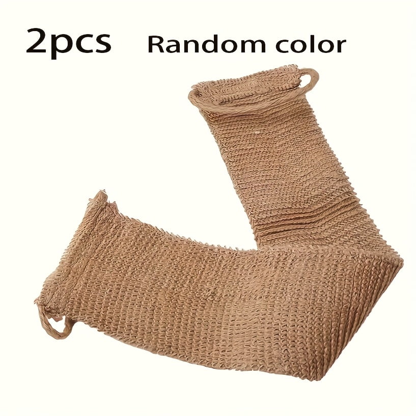 LNGOOR Double-Sided Bath Scrubber Exfoliating Back Brush with Handle ...