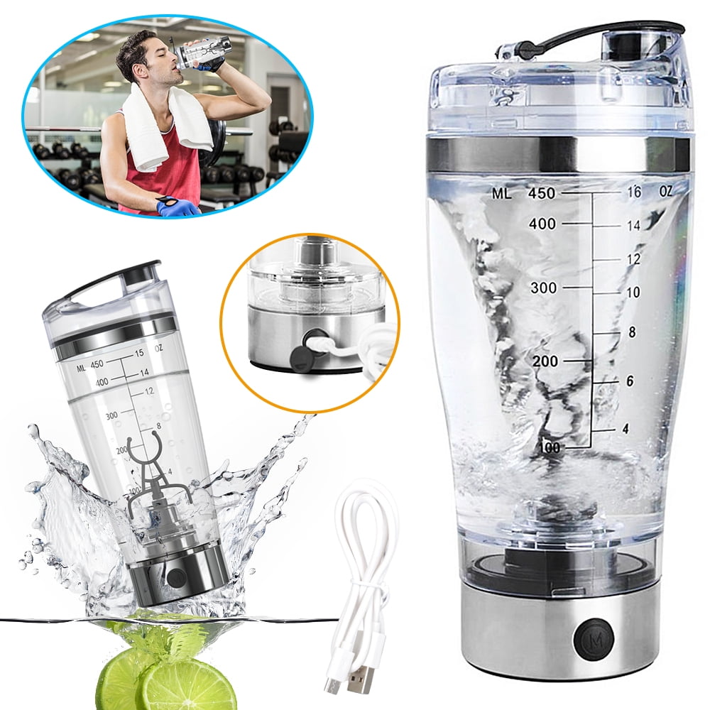 LNGOOR Electric Protein Shaker 450ml Usb Rechargeable Protein Mixing ...