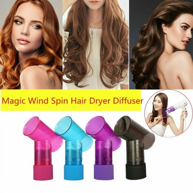 LNGOOR Hair Dryer Attachment Magic Curls Diffuser Wind Spin Roller Fast ...