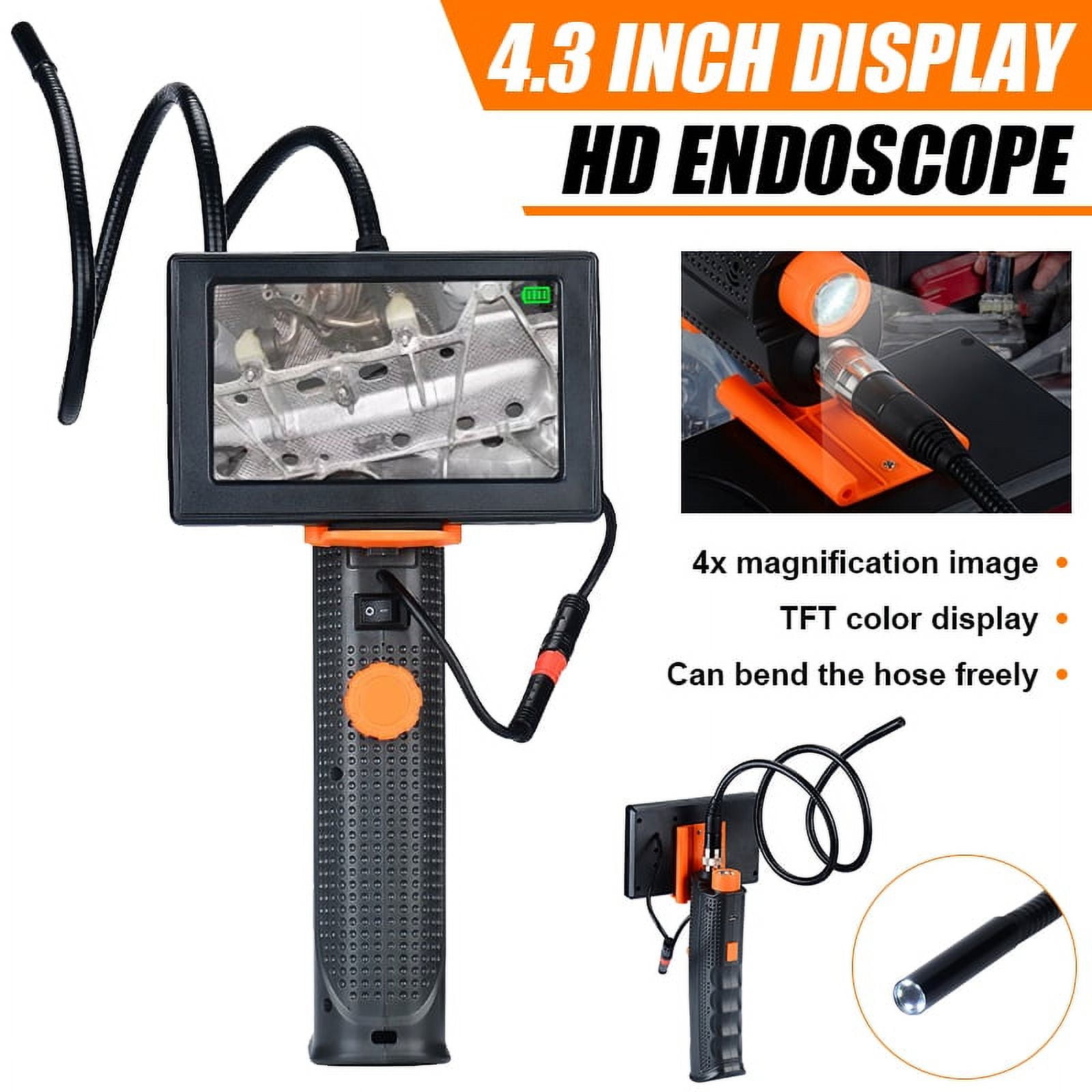 LNGOOR Industrial Endoscope Camera 8.5mm Bore Scope Inspection Camera ...
