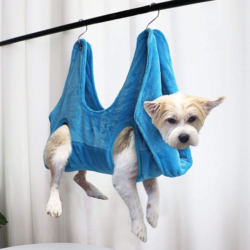 Lngoor Pet Grooming Hammock Helper, Double Layer Flannel Sling ...