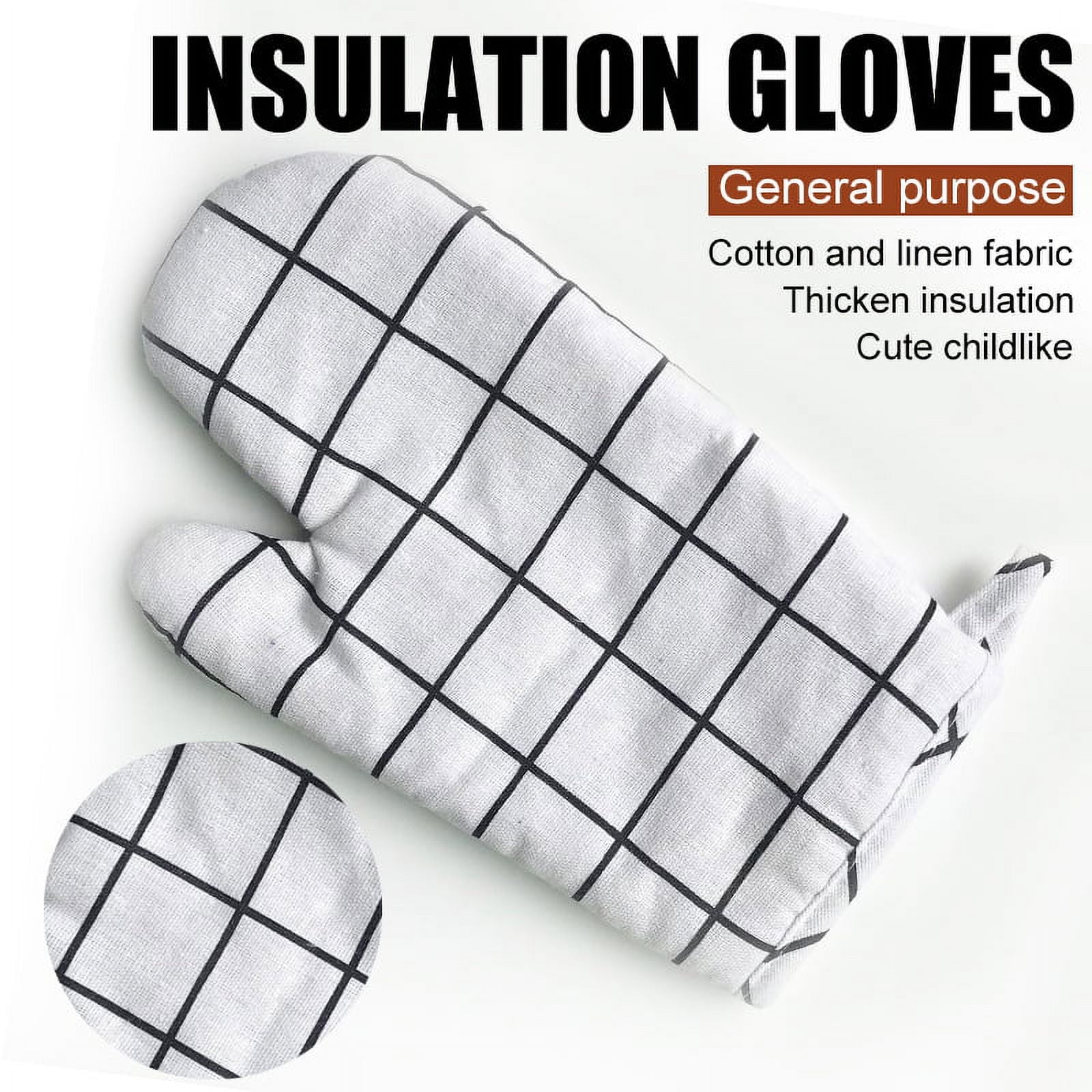 LNGOOR Prevent Hot Hands Heat Resistant Cotton Gloves Mitts for ...