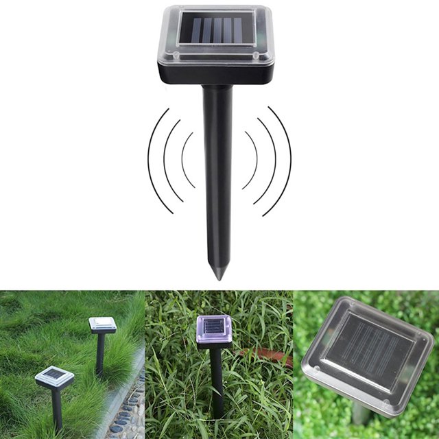 LNGOOR Solar Animal Repeller Waterproof Ultrasonic Animal Repellent ...
