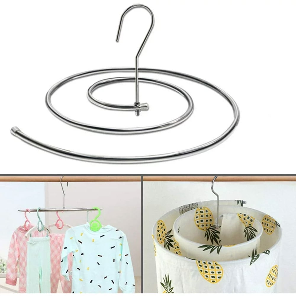 LNGOOR Spiral Shaped Drying Rack Laundry Stand Hanger for Dorm Bed ...