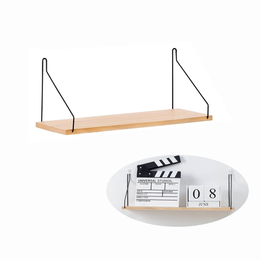 LNGOOR Wooden Floating Shelves Wall Mounted Wood Shelves for Home Decor ...